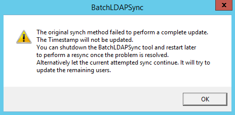 The Batch Directory Synchronization Tool